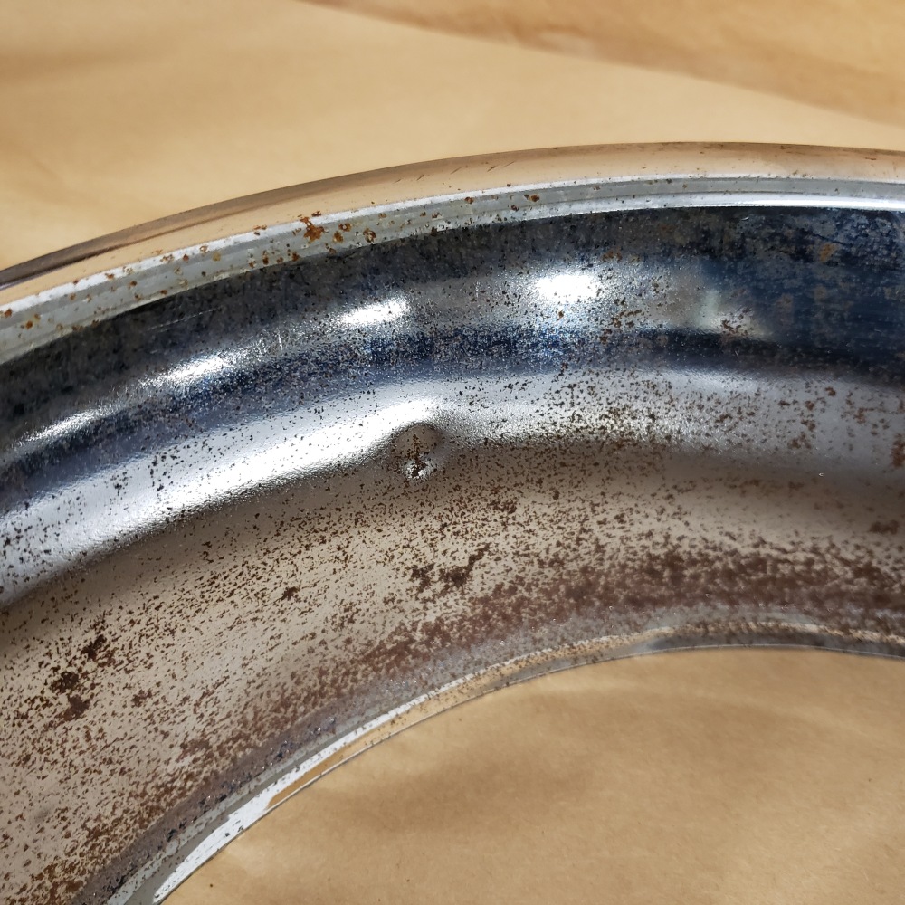 Triumph TR6 Original 15in Wheel Trim Hub Cap Chrome Beauty Ring Set of ...