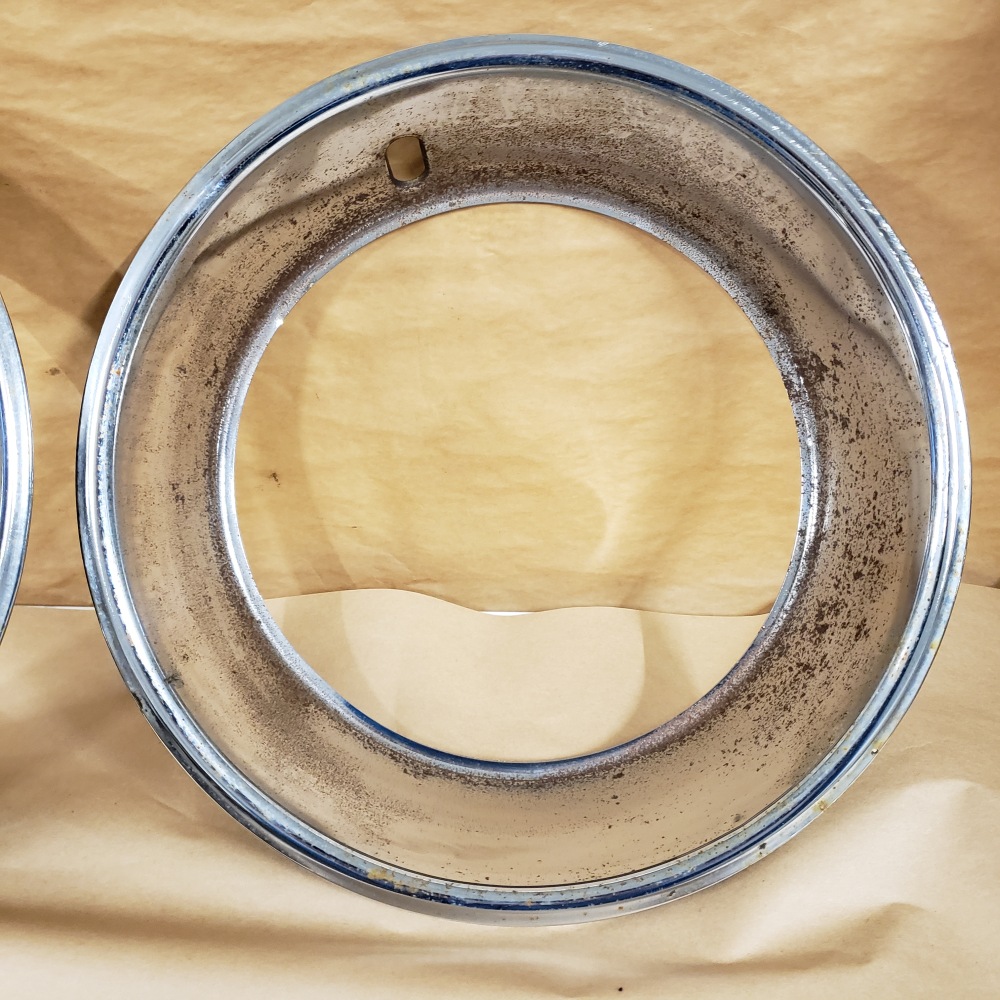 Triumph TR6 Original 15in Wheel Trim Hub Cap Chrome Beauty Ring Set of ...