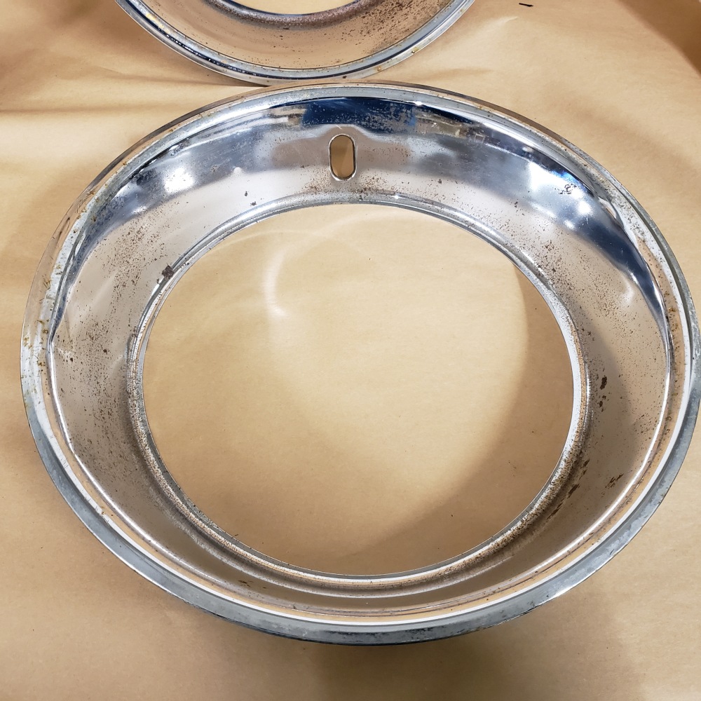 Triumph TR6 Original 15in Wheel Trim Hub Cap Chrome Beauty Ring Set of ...