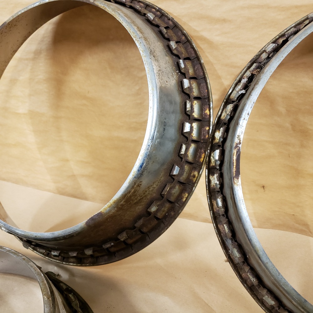 Triumph TR6 Original 15in Wheel Trim Hub Cap Chrome Beauty Ring Set of ...