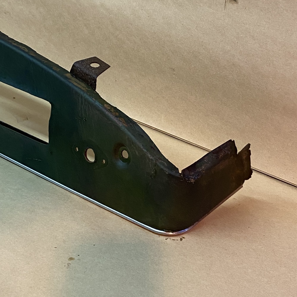 Original MG MGA Coupe Interior Dash Panel w Chrome Moulding and Bezel ...