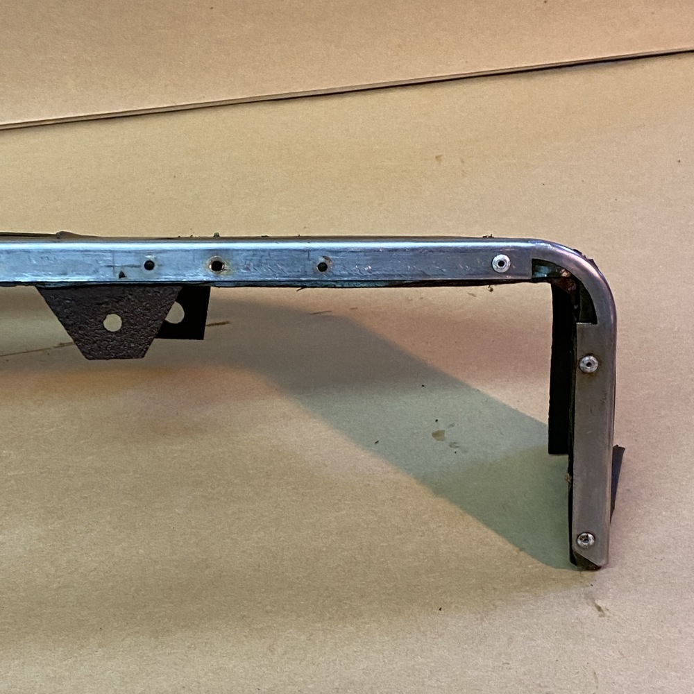 Original MG MGA Coupe Interior Dash Panel w Chrome Moulding and Bezel ...