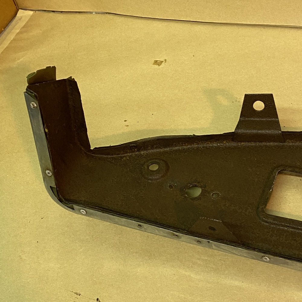 Original MG MGA Coupe Interior Dash Panel w Chrome Moulding and Bezel ...