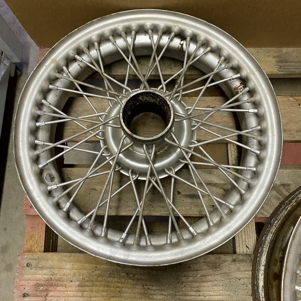 Original MG Triumph 15 x 4 48-Spoke Wire Wheels Set of 5 OEM - For Sale ...