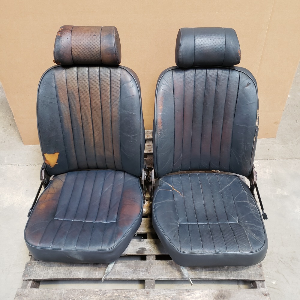 Original Jaguar XKE E-Type Series 2 LH and RH Seat Pair with Headrests ...