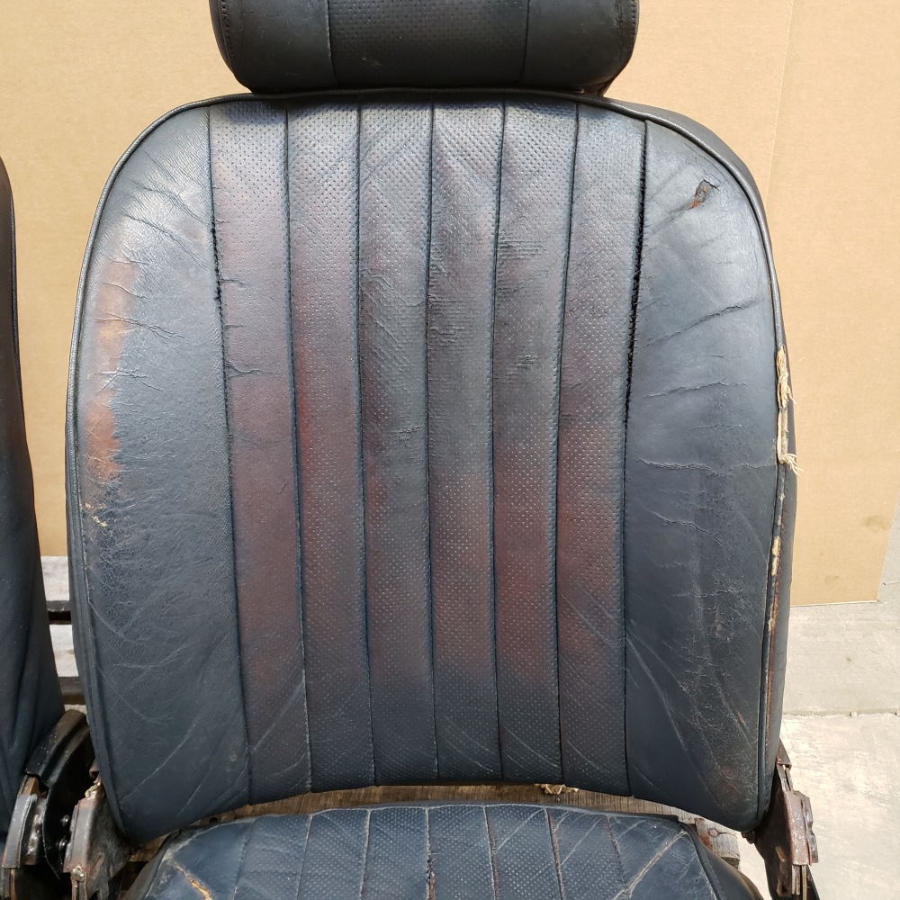 Original Jaguar XKE E-Type Series 2 LH and RH Seat Pair with Headrests ...
