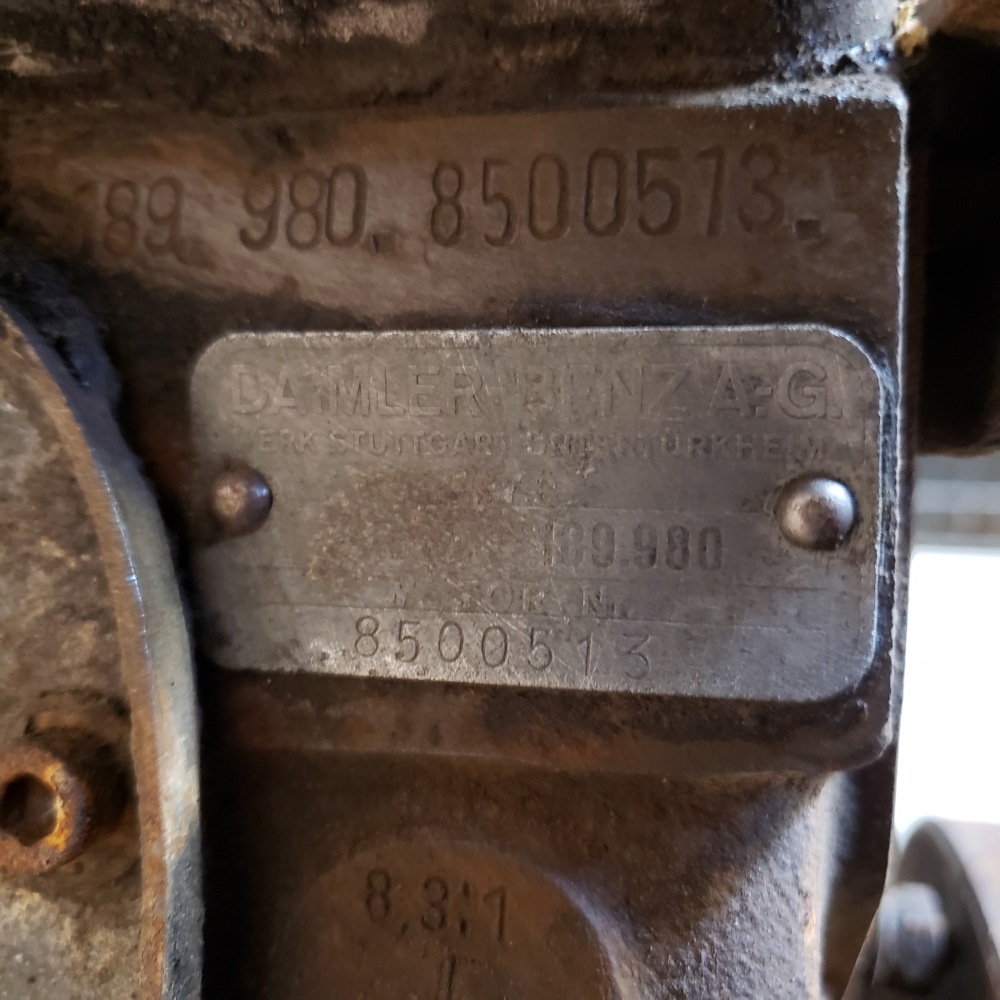 Original Mercedes-Benz W189 M189 Adenauer 300d Engine Long Block Dtd ...