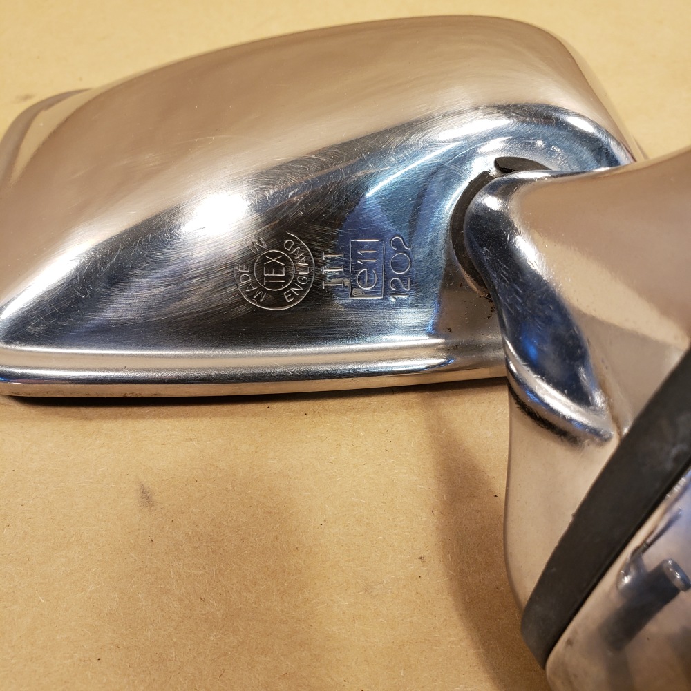 MG Midget LH RH Side Mirror Pair Defrost Bezel Turn Signal Light Chrome ...