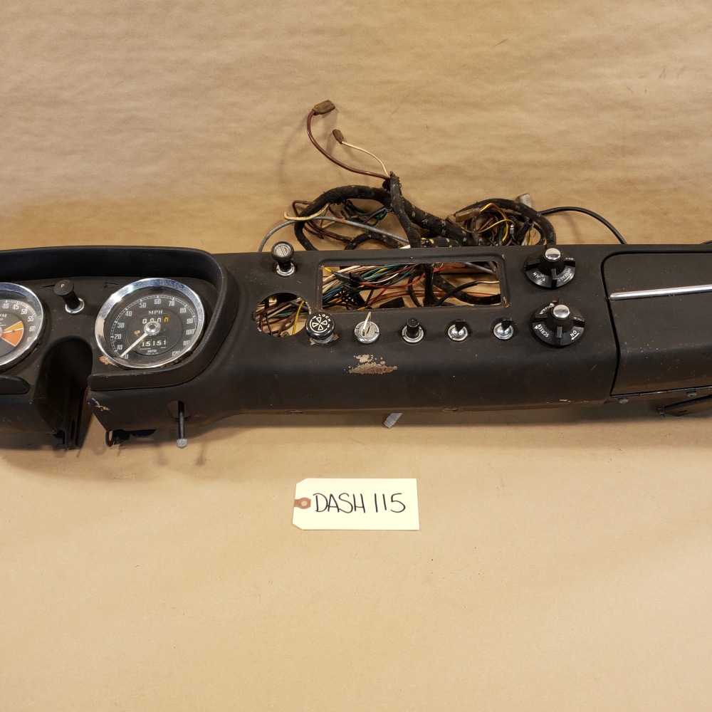 Original Early 63-67 USA or 63-71 Europe MG MGB LHD Steel Dashboard ...