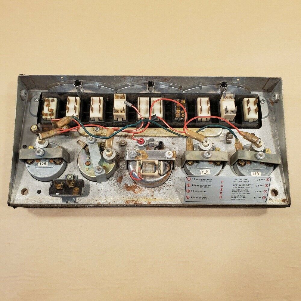 Jaguar XKE E-Type S2 Center Smiths Instrument Gauge Cluster Switch Dash ...