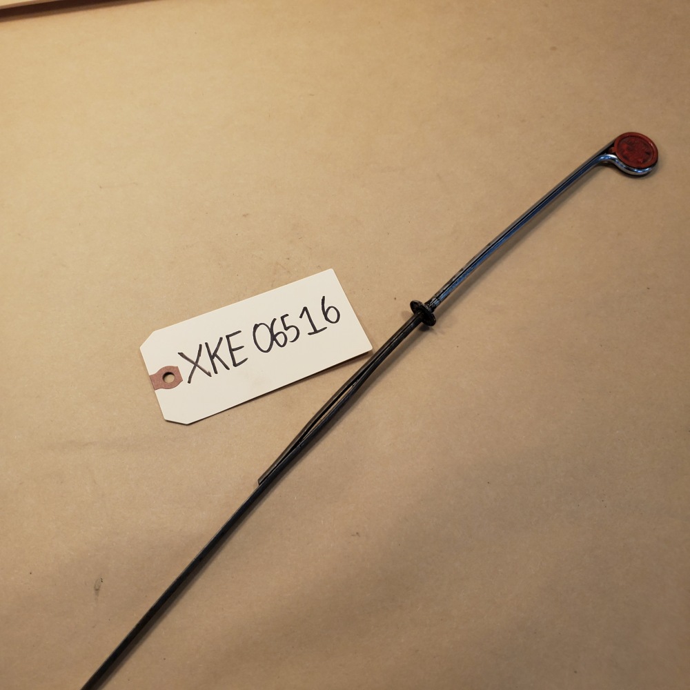 Original Jaguar Saloon 340 420 Engine Oil Dipstick Chrome with Red Cap ...