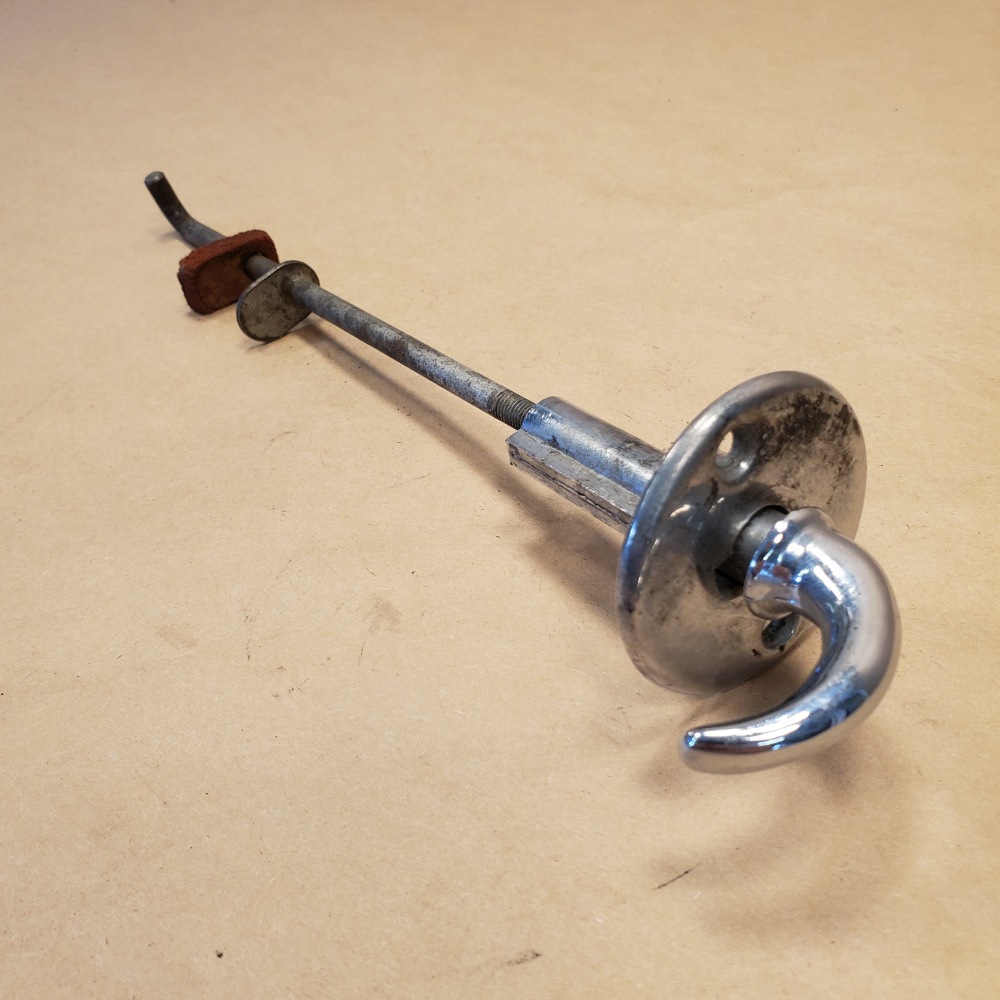 Jaguar XKE E-Type Bonnet Release Handle and Rod Assembly Chrome Single ...