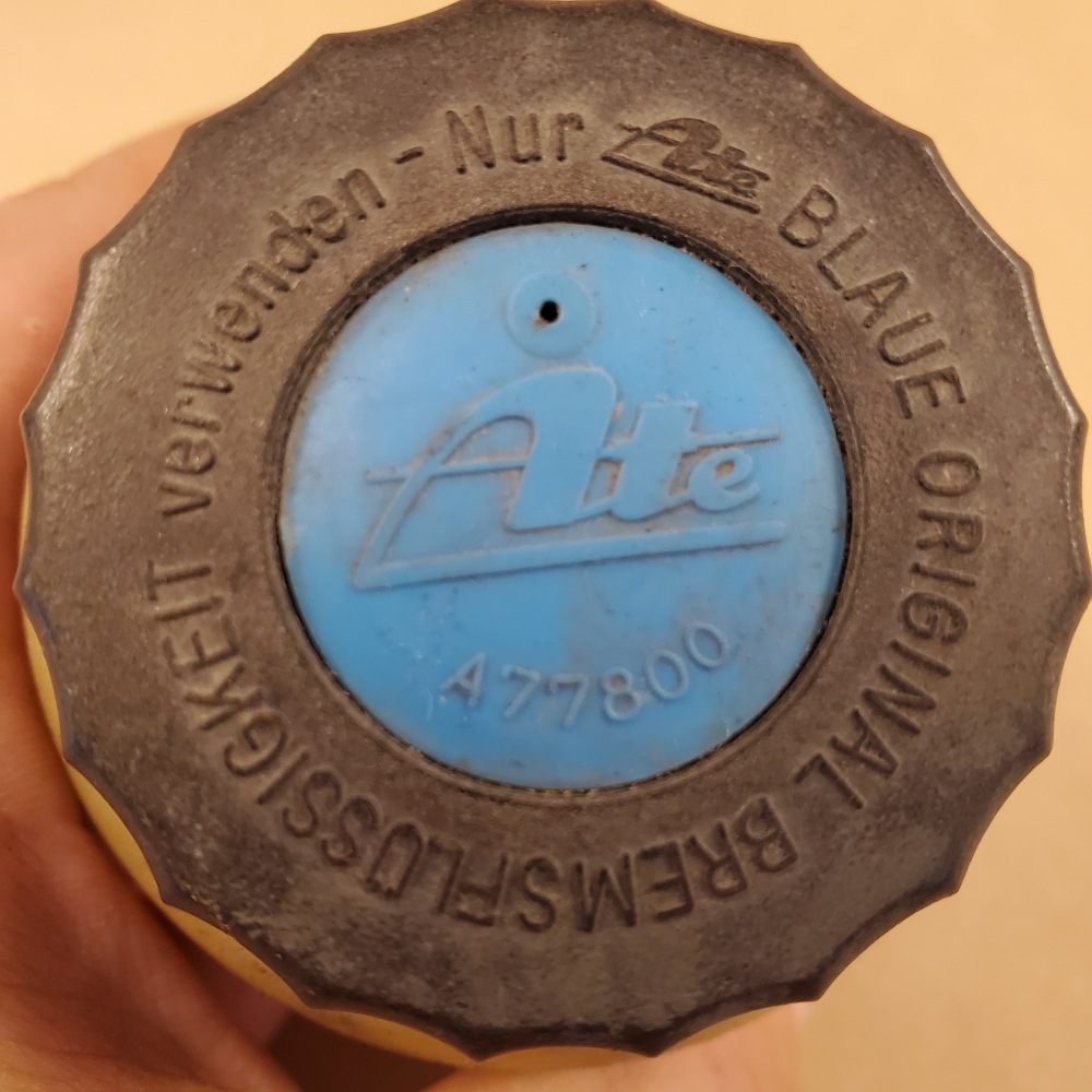 Mercedes Benz 190SL 300SL ATE A77800 Brake Fluid Reservoir Blue Cap ...
