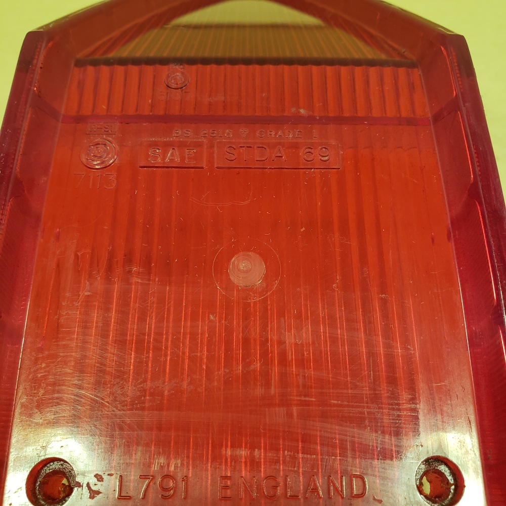 68-69 Sunbeam Alpine Lucas L791 54577531 Red Tail Lamp Tail Light Lens ...