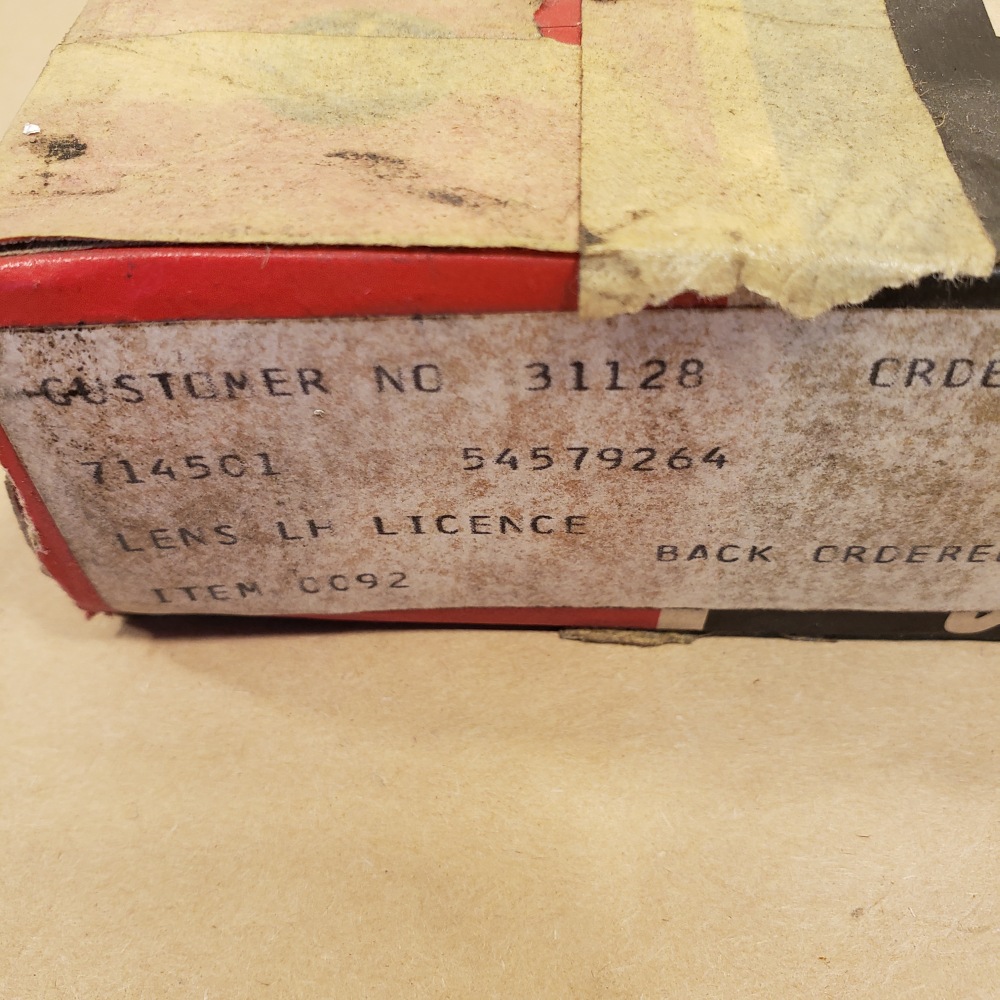 Triumph Spitfire GT6 TR6 Number License Plate LH Lens Lucas L69 ...