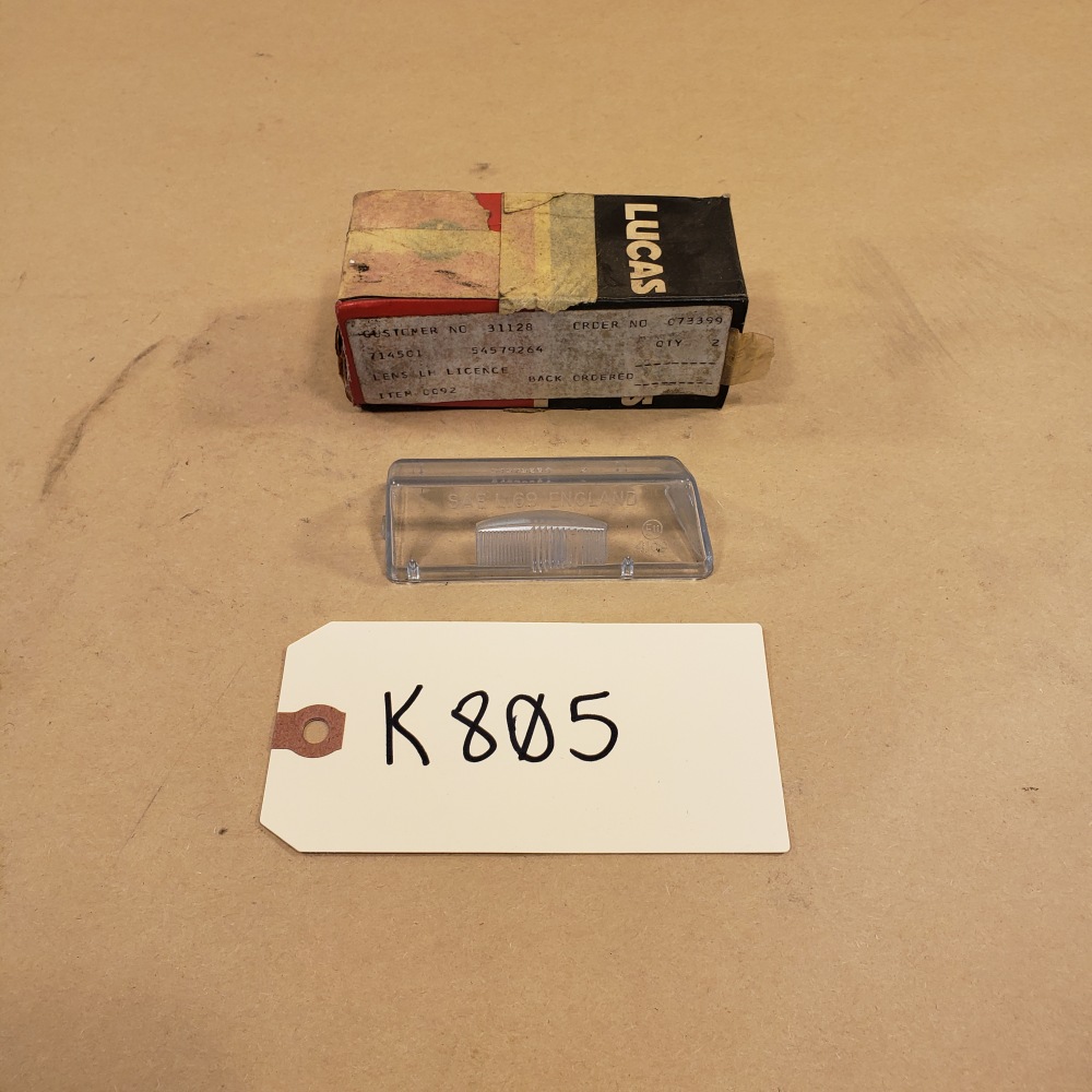 Triumph Spitfire GT6 TR6 Number License Plate LH Lens Lucas L69 ...