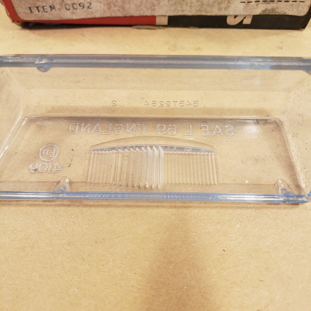 Triumph Spitfire GT6 TR6 Number License Plate LH Lens Lucas L69 ...