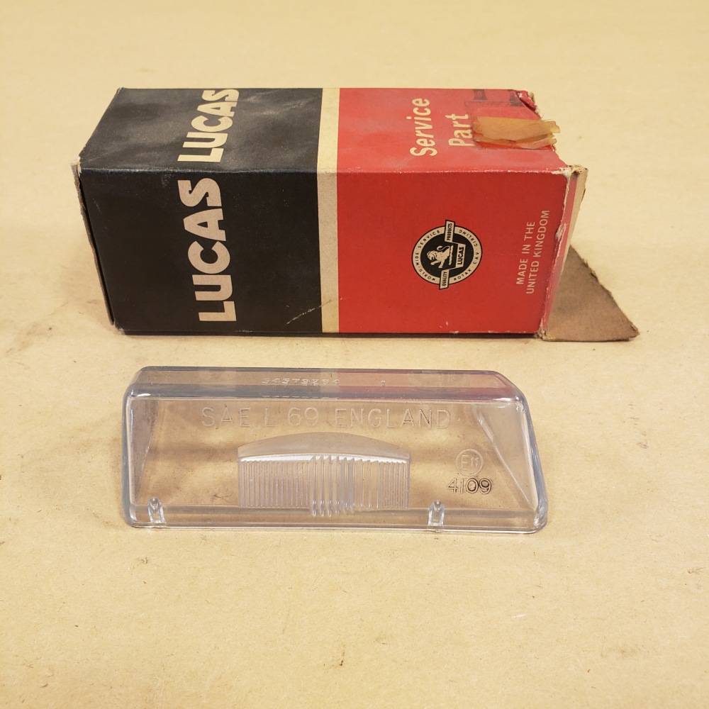 Triumph Spitfire GT6 TR6 Number License Plate LH Lens Lucas L69 ...