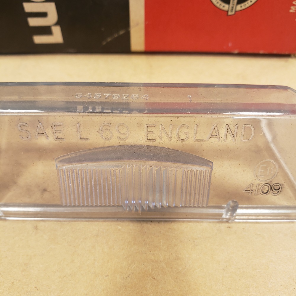 Triumph Spitfire GT6 TR6 Number License Plate LH Lens Lucas L69 ...