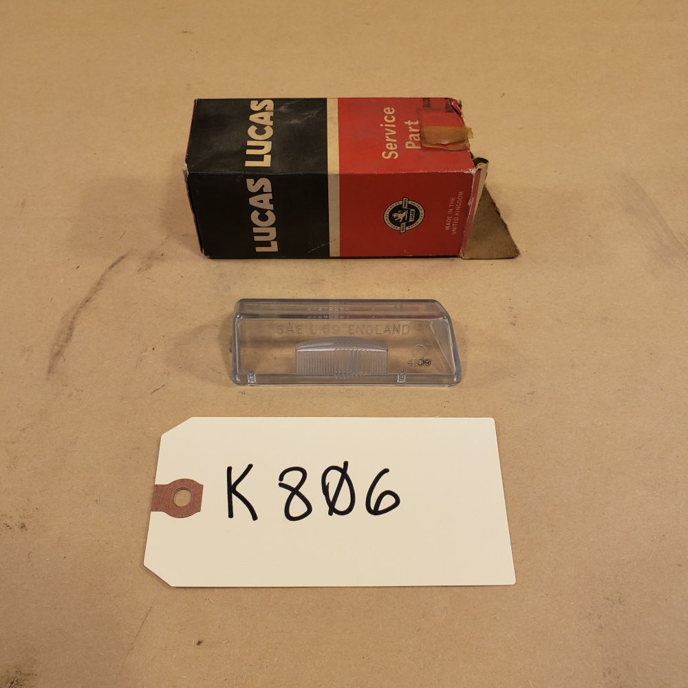 Triumph Spitfire GT6 TR6 Number License Plate LH Lens Lucas L69 ...