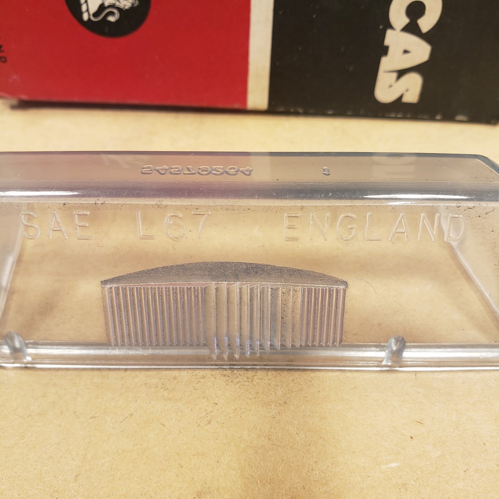 Triumph Spitfire GT6 TR6 Number License Plate LH Lens Lucas L69 ...
