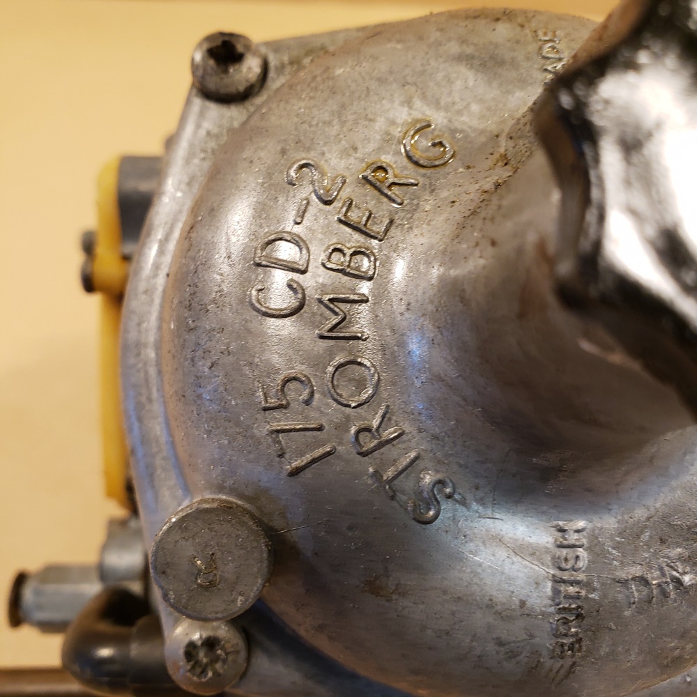 Triumph TR6 TR250 Zenith Stromberg 175 CD-2 Single Carburetor 3616L OEM ...