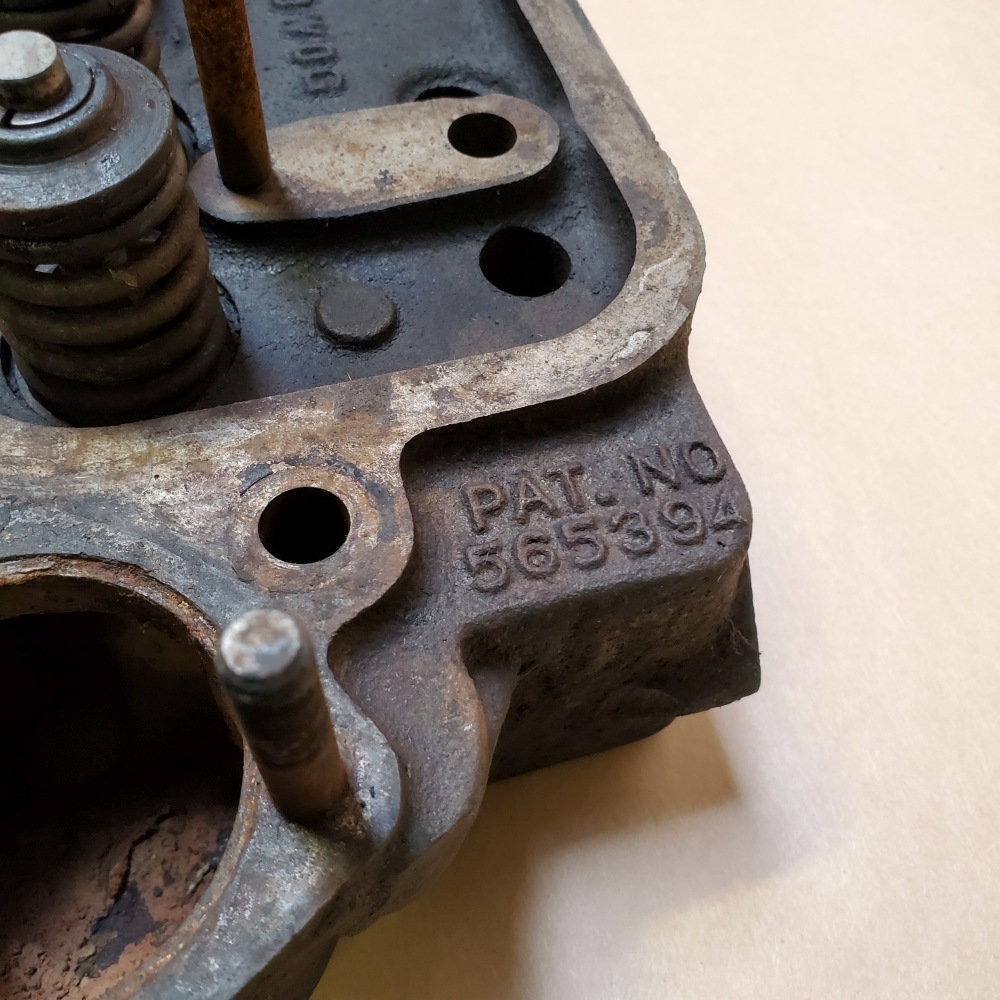 Original MGB MOWOG Cylinder Head 5-Bolt Main 12H2923 AF1 Pat No. 565394 ...