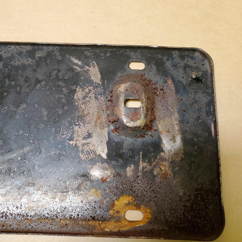 Original MG TF TD Austin Healey Rear License Plate Support Back Plate ...