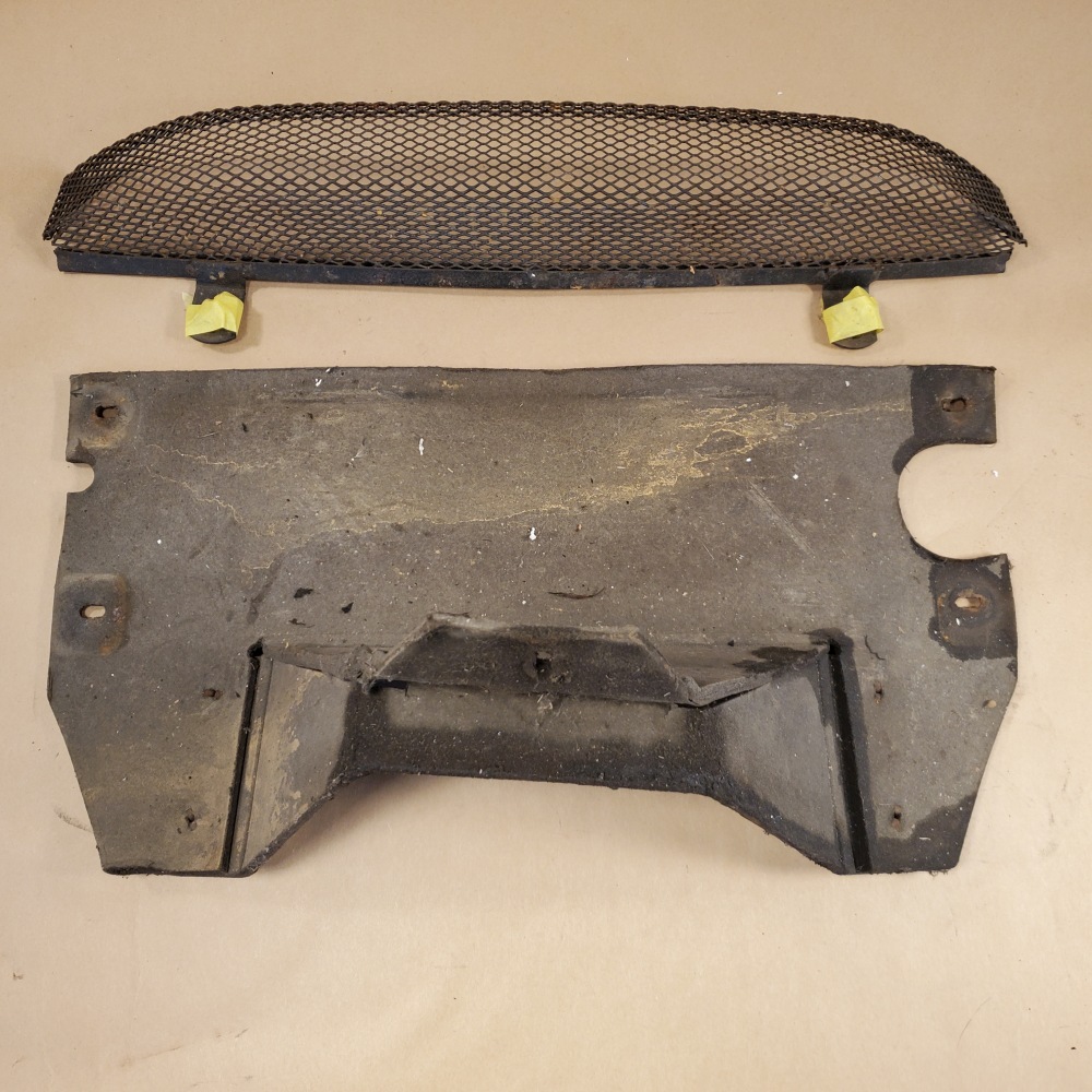 Late MG MGB Original Cooling Fan Cover Grille and Cardboard Lower Cover ...
