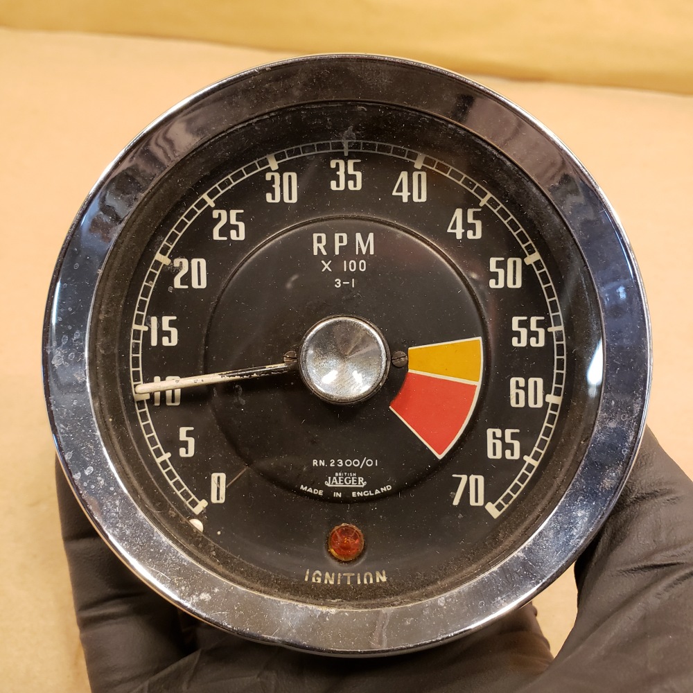 Original MGA Early MGB British Jaeger RN2300/01 7000 RPM Tachometer NOT ...