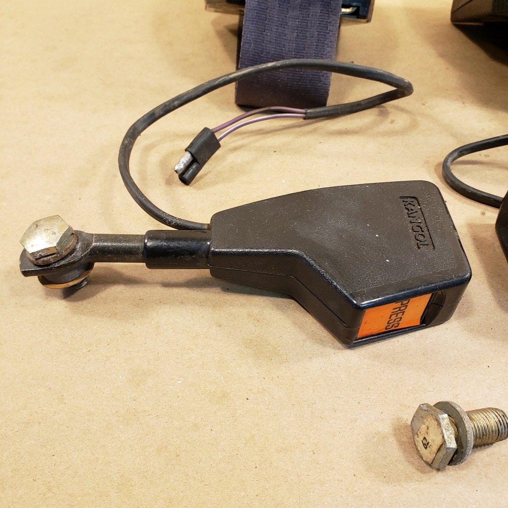 Original Triumph TR7 Kangol Model LD3-57 Retractable Seatbelt Pair w ...